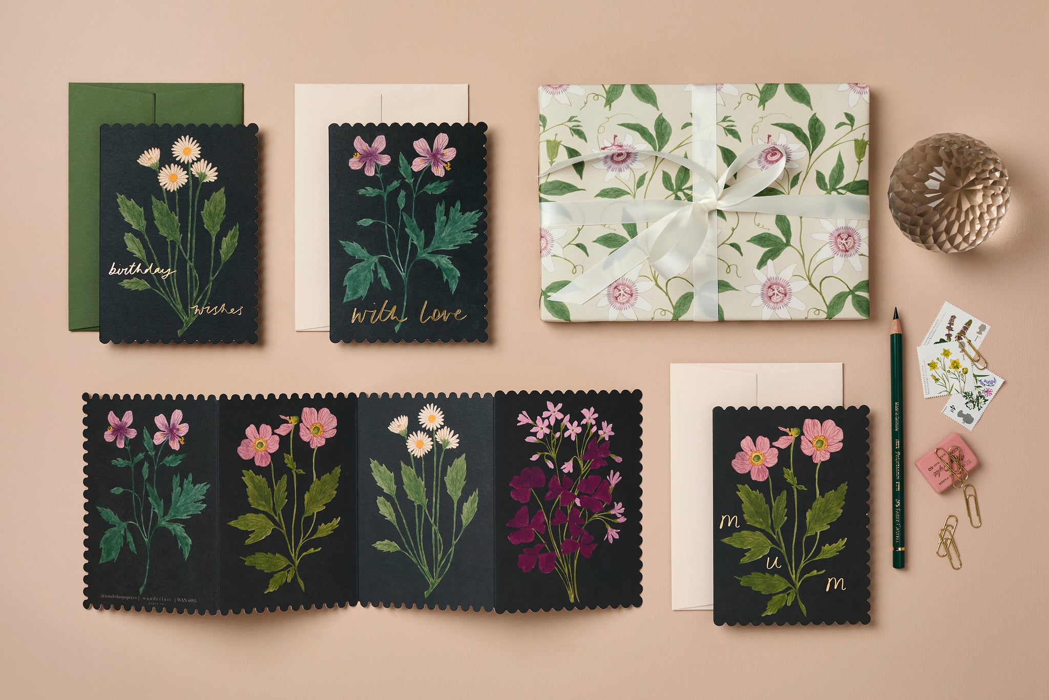 Botanical Concertina Card – Wanderlust Paper Co.