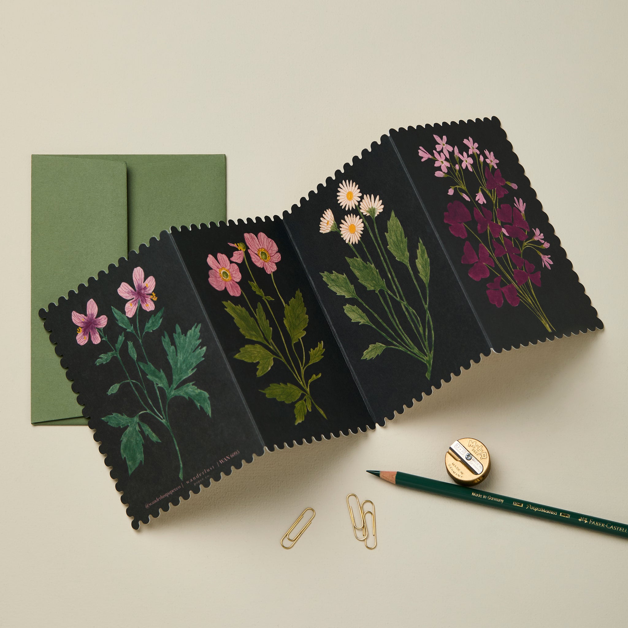 Botanical Concertina Card – Wanderlust Paper Co.